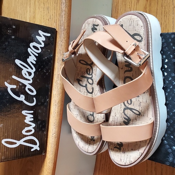 Sam Edelman | Shoes | Sam Edelman Leather Platform Sandals | Poshmark